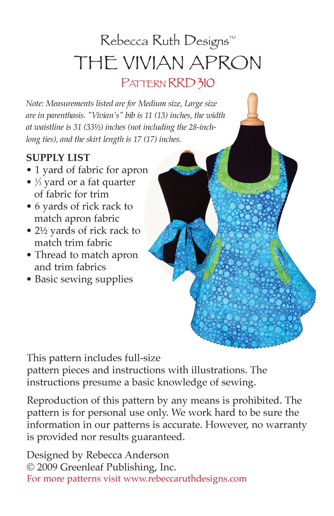 Vivian Apron Sewing Pattern - Etsy