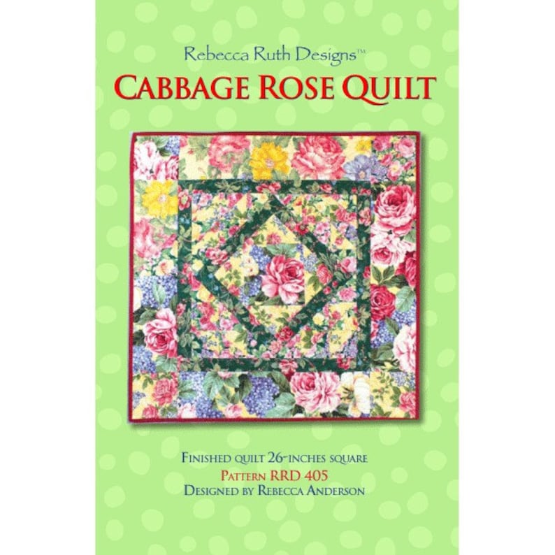 Cabbage Rose Quilt Sewing Pattern - Etsy