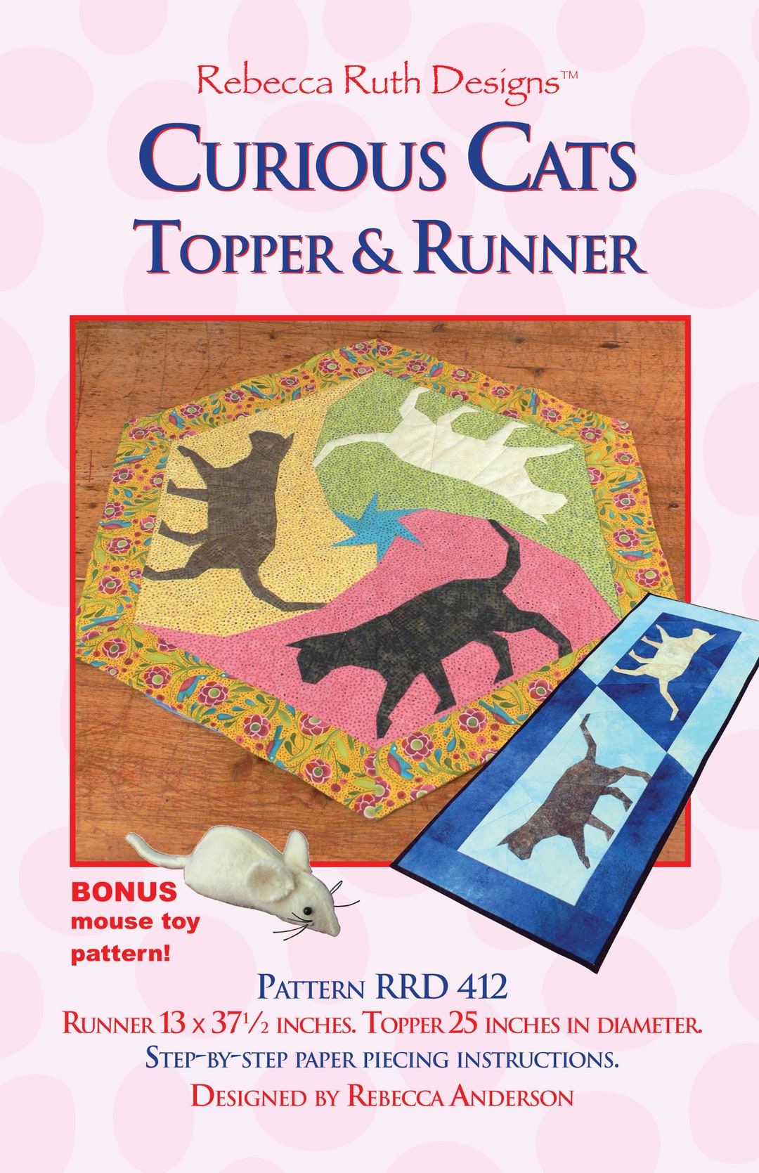 Curious Cats Topper & Runner E-pattern - Etsy