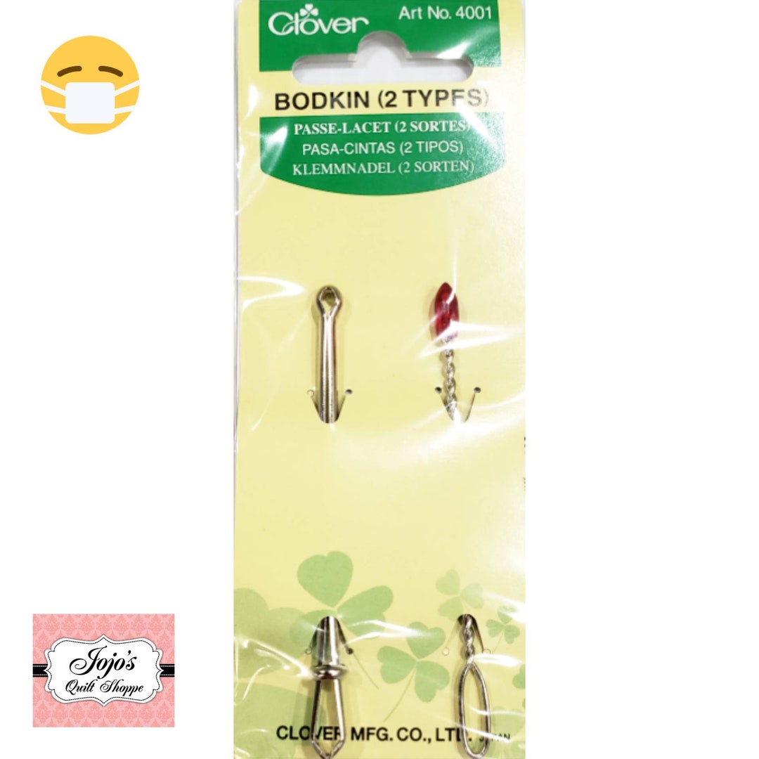 Clover Bodkin Set, 2 Popular Bodkin Types, Needle or Clamp Threader ...