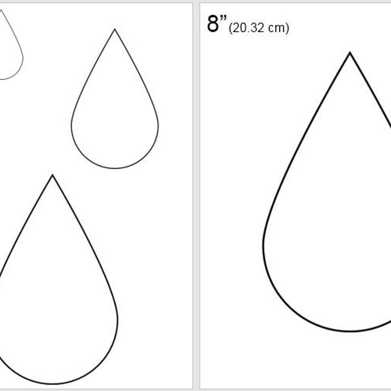 Raindrops Cutout - Etsy