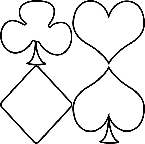 Heart Spade Club Diamond Templates