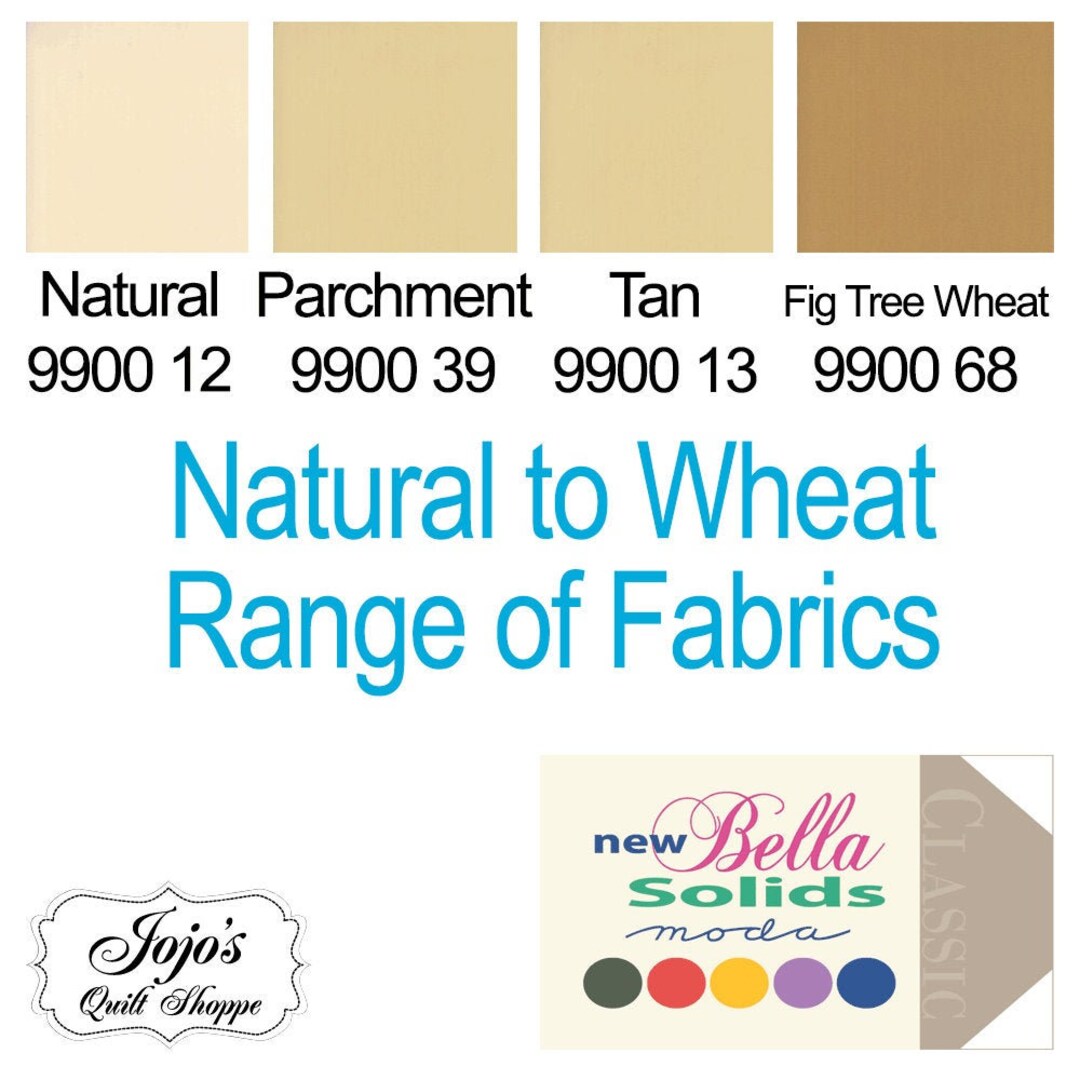 Bella Solids 'natural, Parchment, Tan, Fig Tree Wheat' 4 Colors Fabric ...