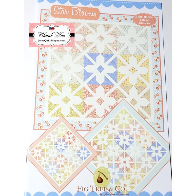 Star Blooms Quilt Pattern [free Ship] Size 78" Inches (198cm) X 78 ...