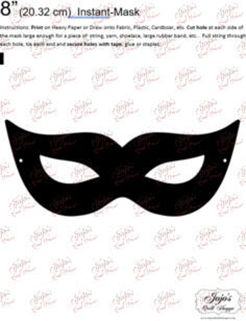 One Dollar Adobe PDF Download/unlimited Print! Mask-halloween_2 8 ...