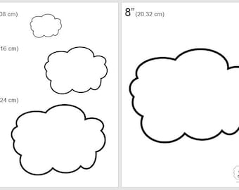 Cloud Cut Out Template - Etsy