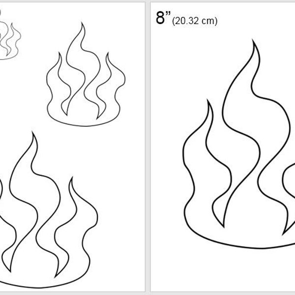 Flame Fire Cutout - Etsy