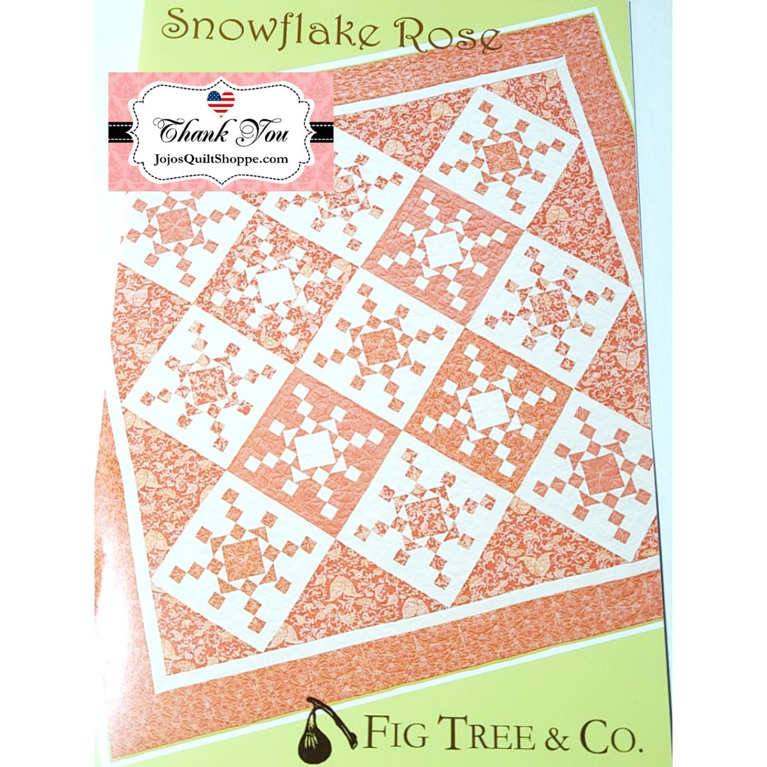 Snowflake Rose Quilt Pattern [free Ship] Size 63" Inches (160cm) X 63 ...