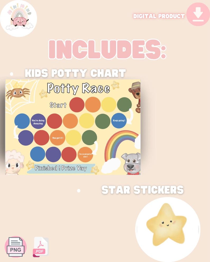 Printable Potty Training Reward Chart Printable,minimind Potty Chart ...