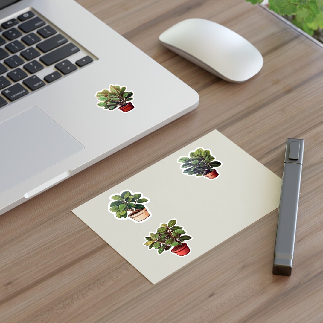 Rubber Plant Sticker Sheet, Rubber Plant Stickers, Houseplant Stickers ...