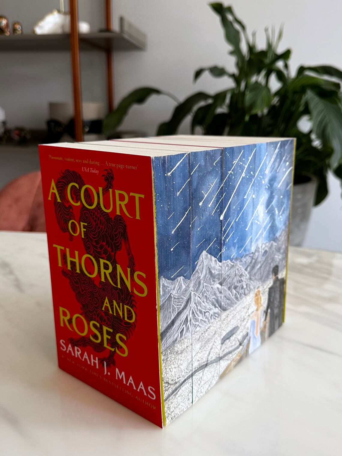 ACOTAR Velaris Fore-edge Watercolour Book Painting - Hand Painted ...
