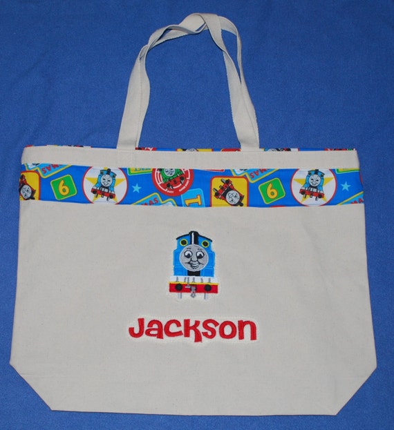 Thomas the Train Tank Personalized Canvas XL Sized Tote Bag - Etsy