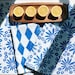 Hand Block Printed Table Runner. Delft Floral on White. Boho Decor ...