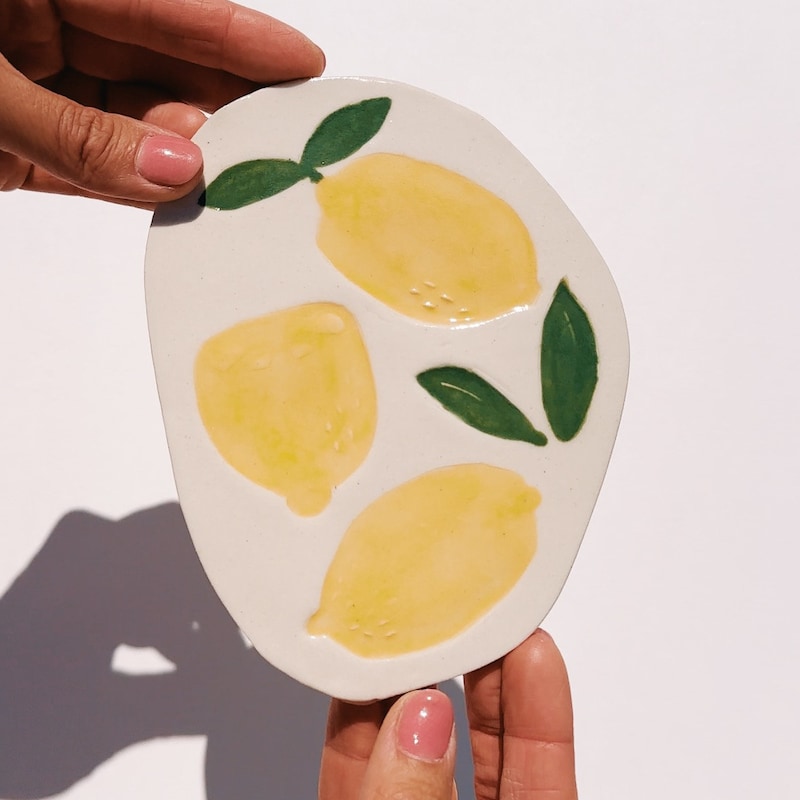 Decorative Lemon Plate - Etsy