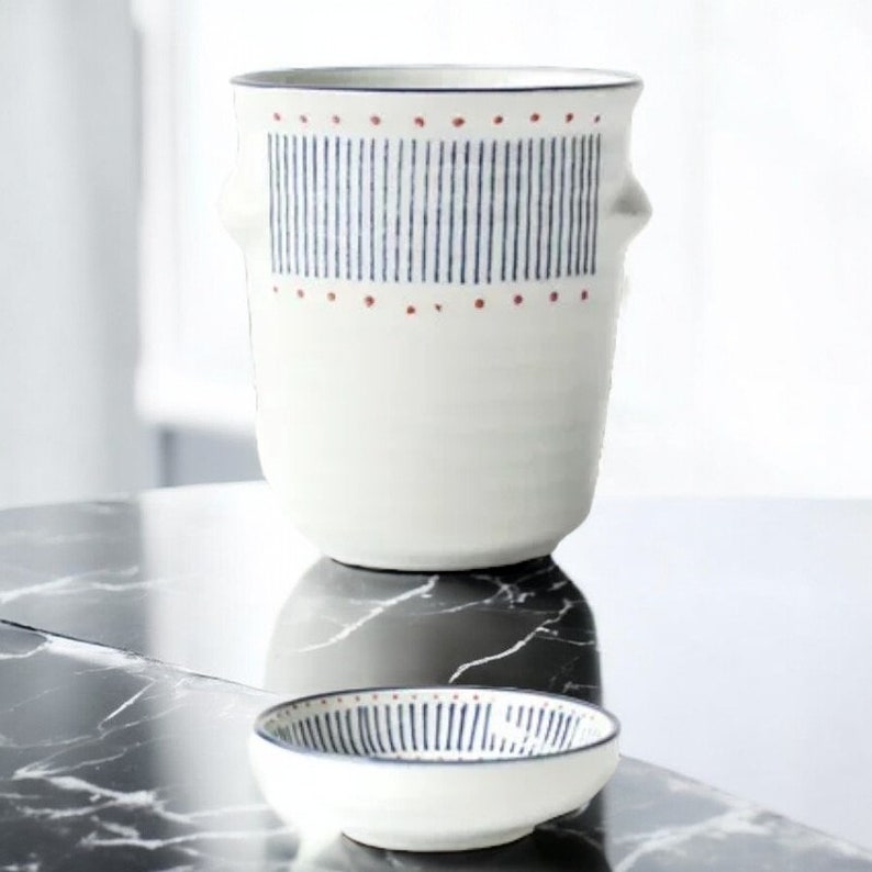 Handmade Japanese Utensils Holder, Utensil Storage Organizer, Ceramic ...