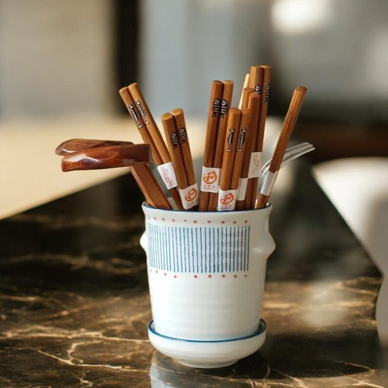 Handmade Japanese Utensils Holder, Utensil Storage Organizer, Ceramic ...