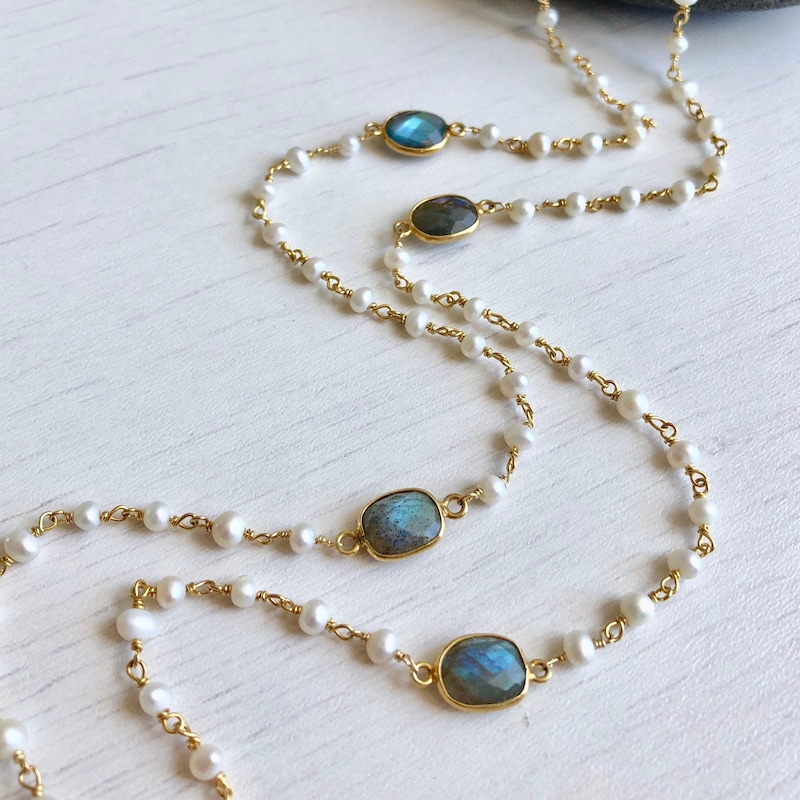 Pearl Statement Necklace - Etsy