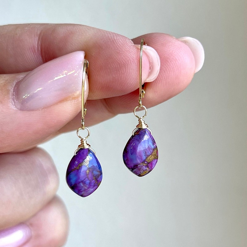 Purple Earring - Etsy