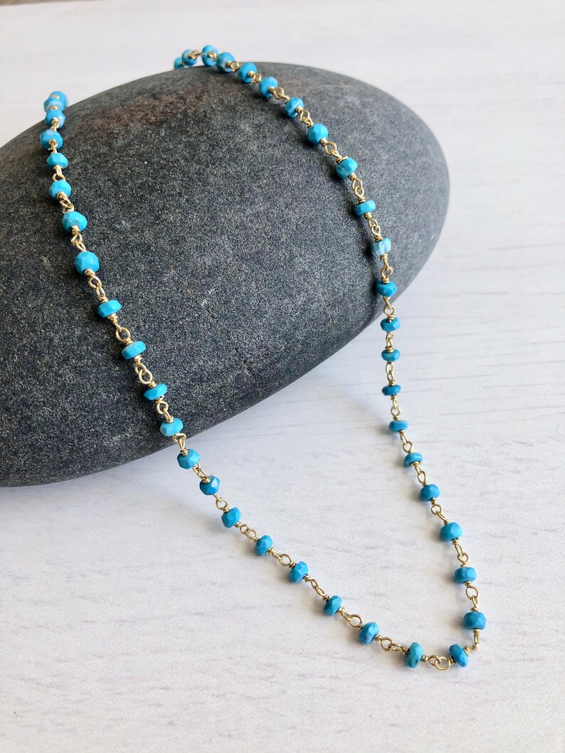 Turquoise Necklace December Birthstone Blue Turquoise - Etsy