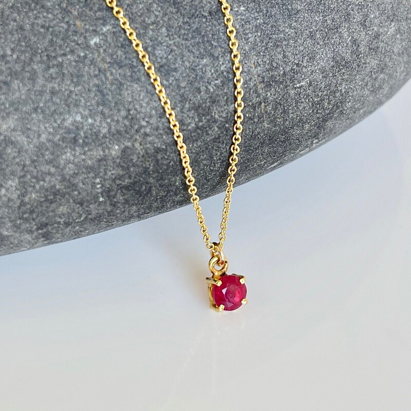 Red Ruby Necklace - Etsy