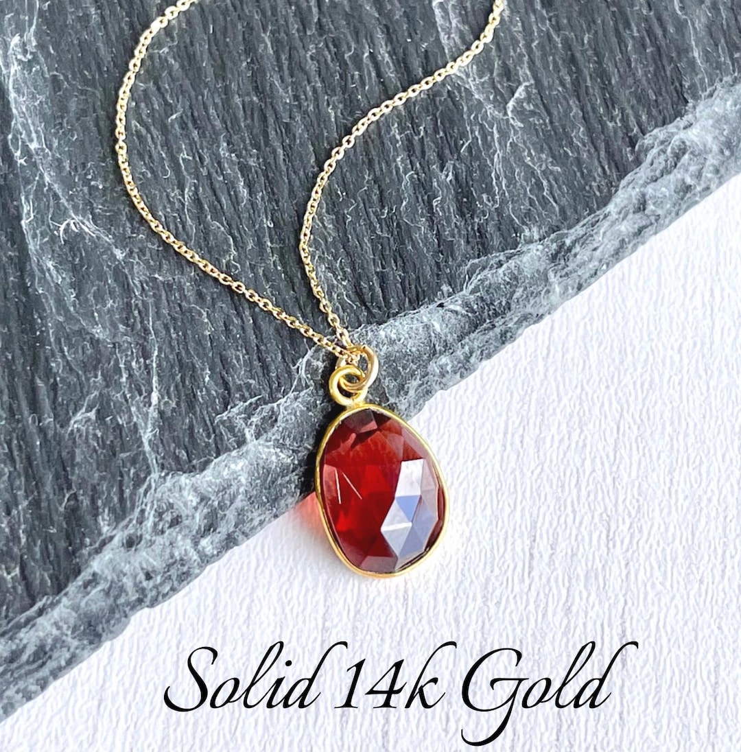 Birthstone garnet necklace store
