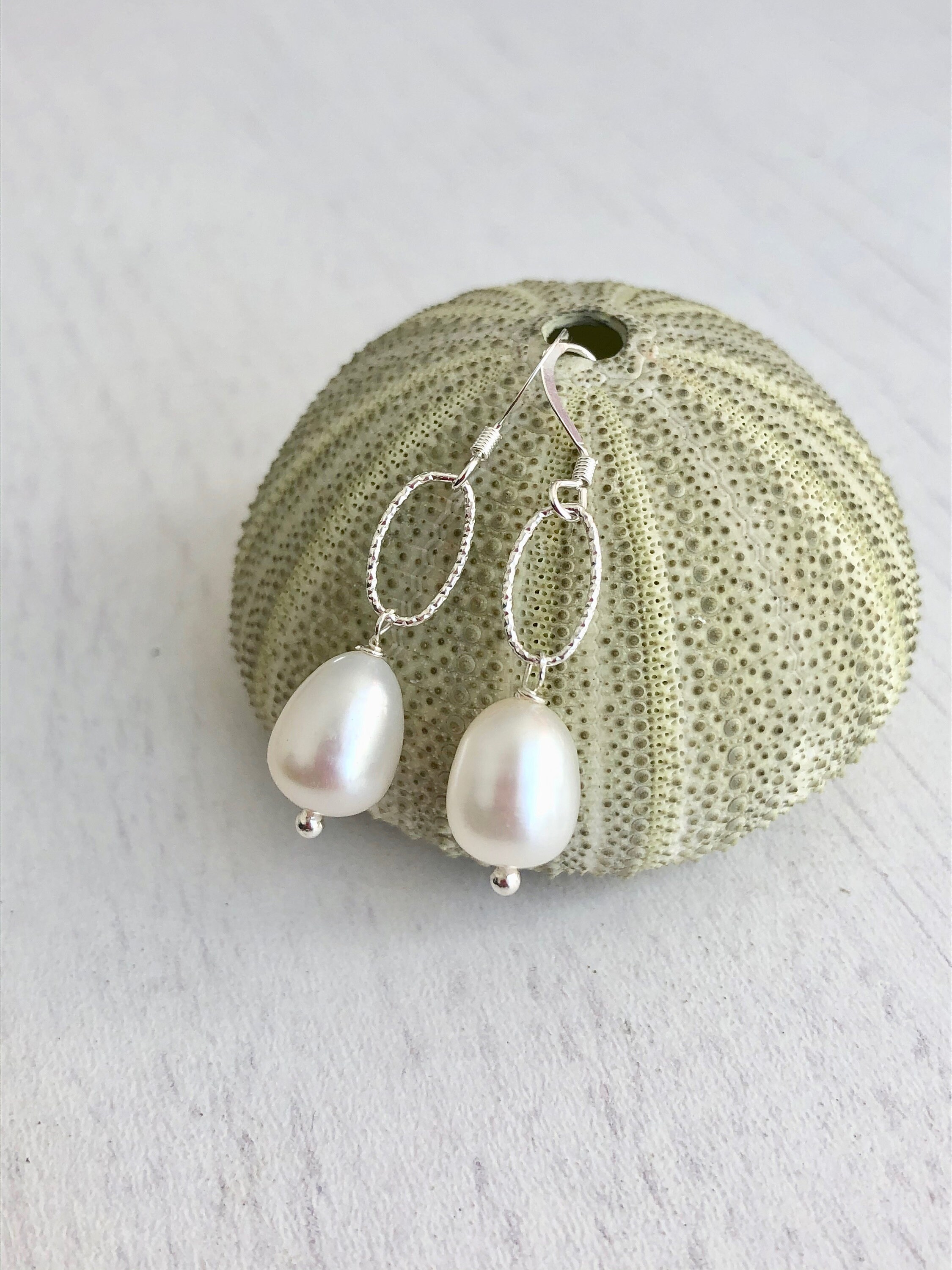 Pearl Earrings June Birthstone Freshwater Pearl Dangle | Etsy
