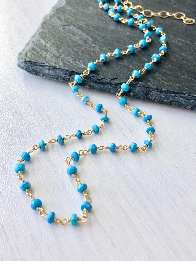Turquoise Necklace December Birthstone Blue Turquoise - Etsy