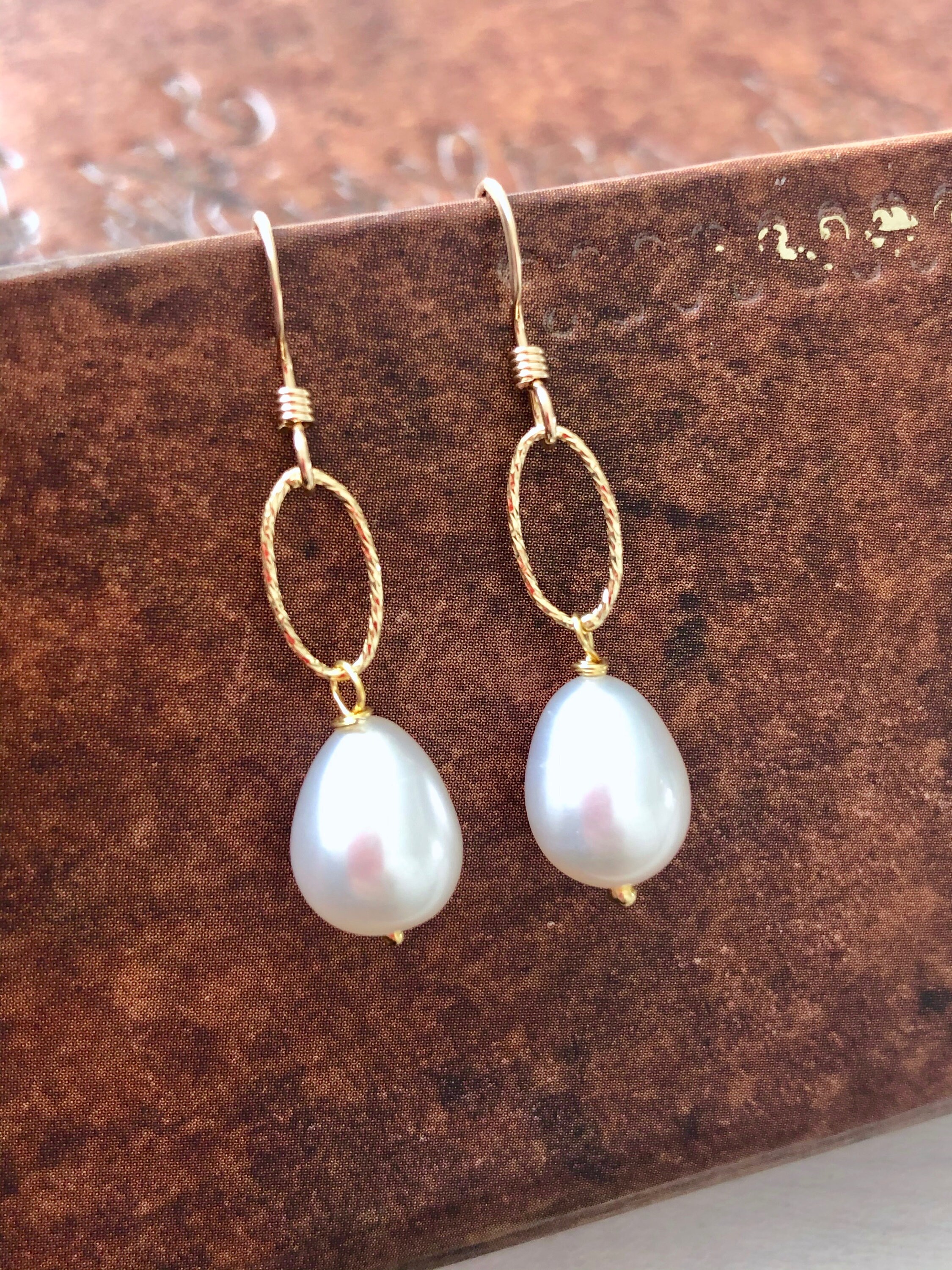 Pearl Earrings June Birthstone Freshwater Pearl Dangle | Etsy
