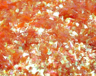 Red Iridescent Ice Flakes art glitter craft glitter decoration | Etsy