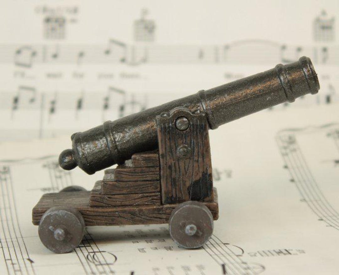 Miniature Cannon Barrel Figurine | Hand Painted | Dollhouse Diorama ...