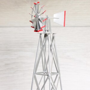Gray Windmill Miniature 8 Inch Tall | Old West Farm Model Windmill ...
