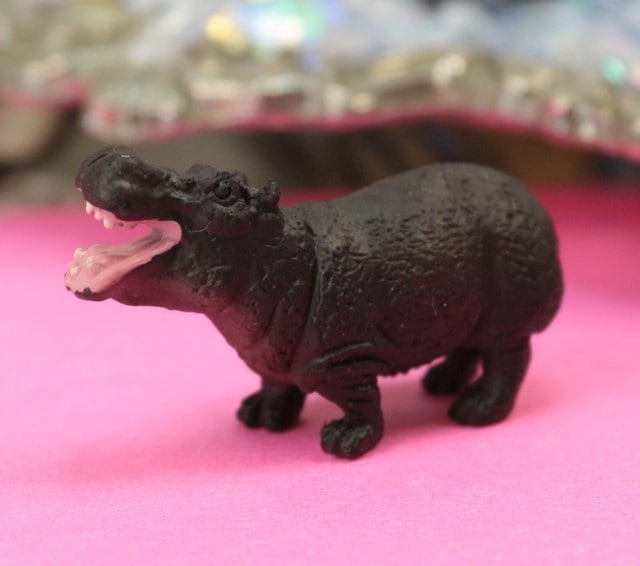 Vintage Hippo Miniature Set of 4 | Hand Painted | Miniature Happy Hippo ...