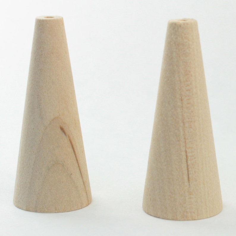Wooden Craft Cones Miniature 20 Pieces | Craft Project | Diorama Figure ...