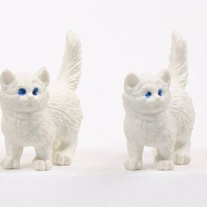 Miniature Animals Realistic White Cats | Tiny Miniatures Kittens ...