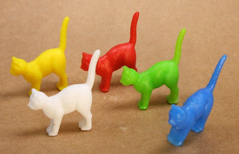 Colorful Cats Miniatures Set of 10 | Dollhouse Mini Cats Diorama ...