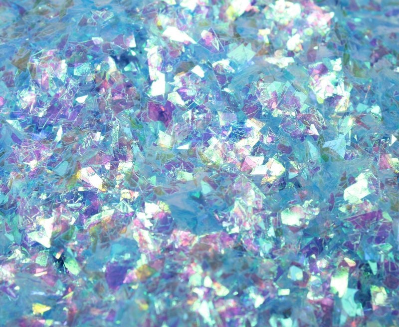 Blue light Iridescent Ice Flakes Art Glitter Craft Glitter - Etsy Australia