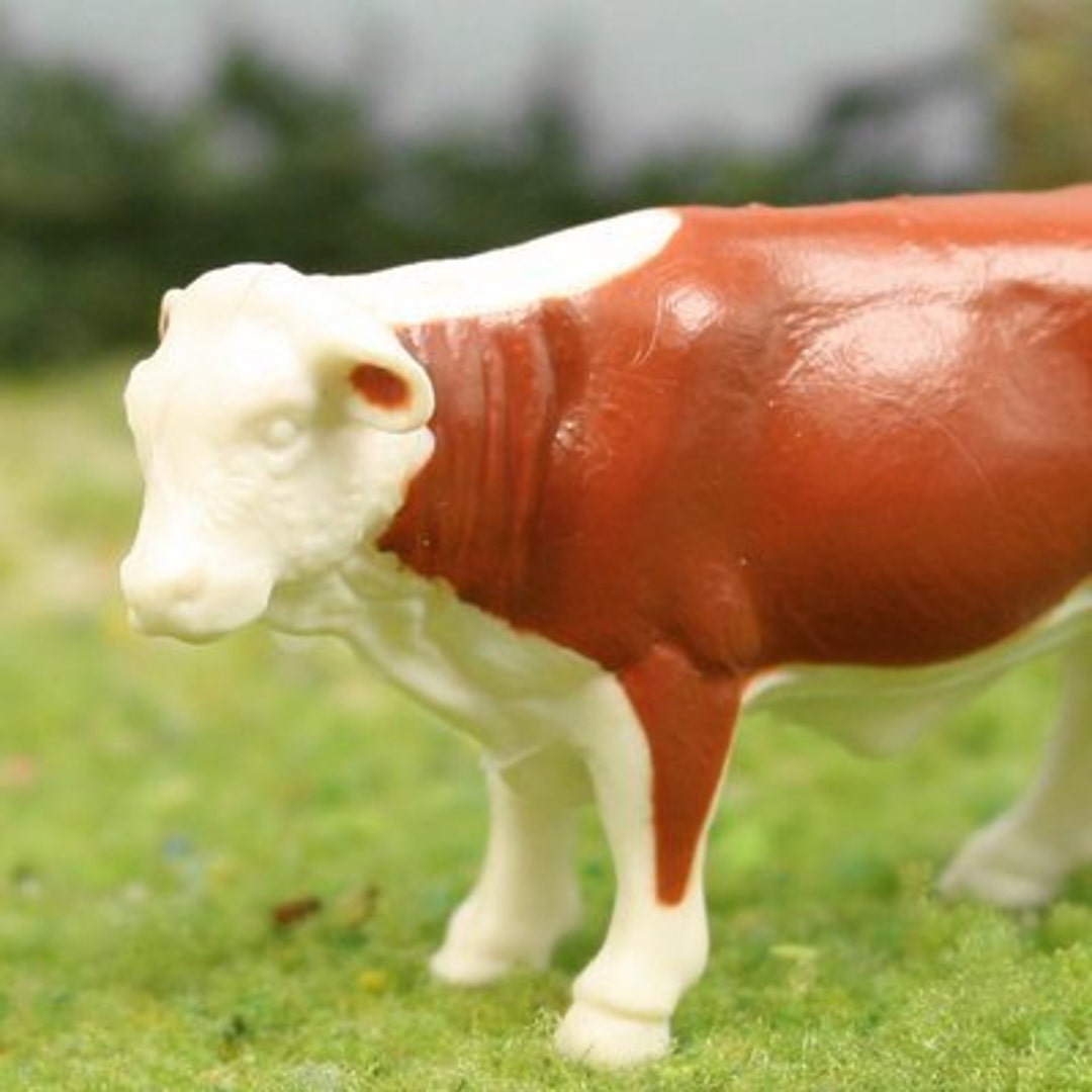 Miniature Cattle Hereford Set of 5 | Miniature Animals for Dollhouse ...