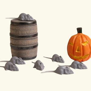 Tiny Micro Mice Miniature Set of 6 | Animals Miniature for Dollhouse ...