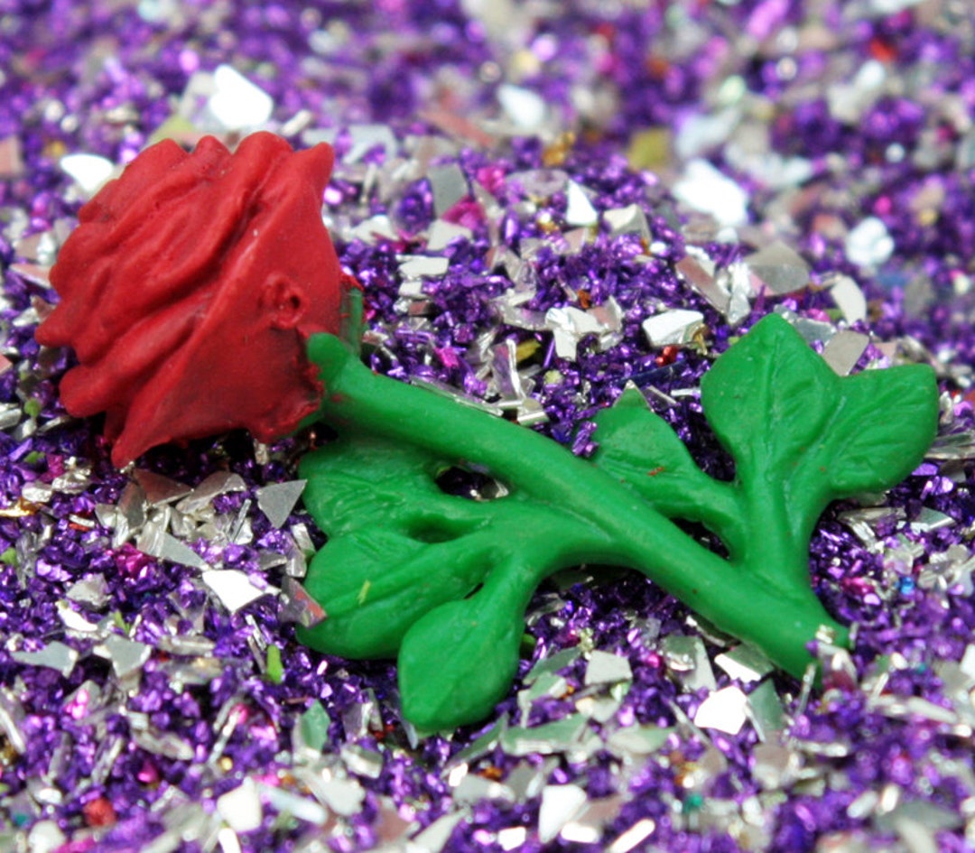 Red Rose Miniature Set of 4 | Hand Painted | Miniature Rose Figurine ...