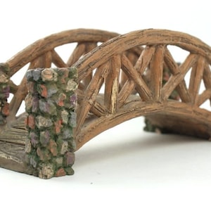 Bridge - Wooden - Fairy Garden - 5" Long Miniature Bridge Fairy Garden ...
