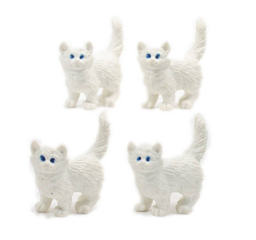 Miniature Animals Realistic White Cats | Tiny Miniatures Kittens ...