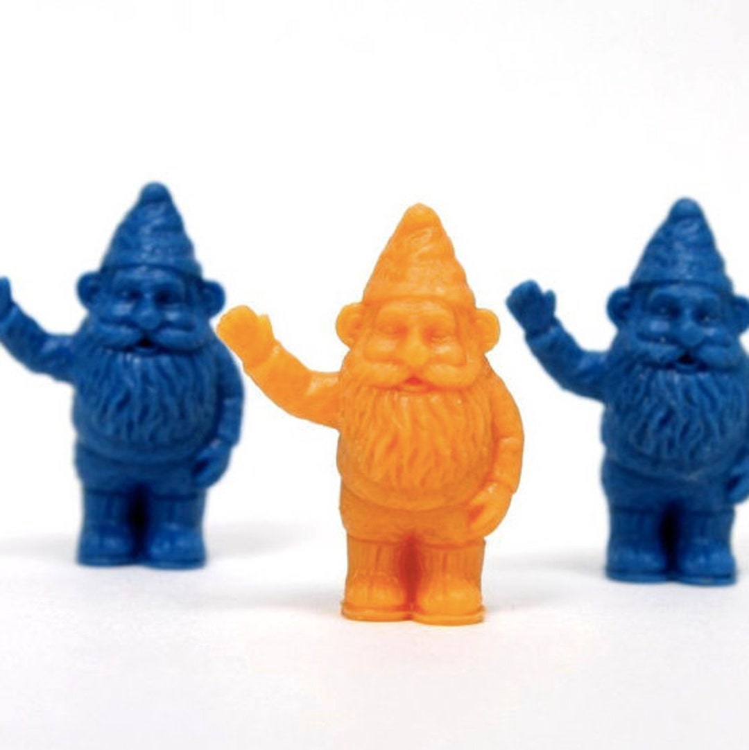 Blue and Orange Miniature Garden Gnomes 1 Tall Set of 4 Perfect Fairy ...