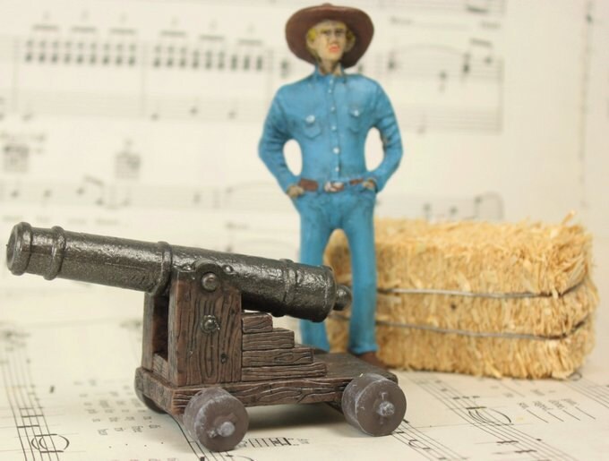 Miniature Cannon Barrel Figurine Hand Painted Dollhouse - Etsy