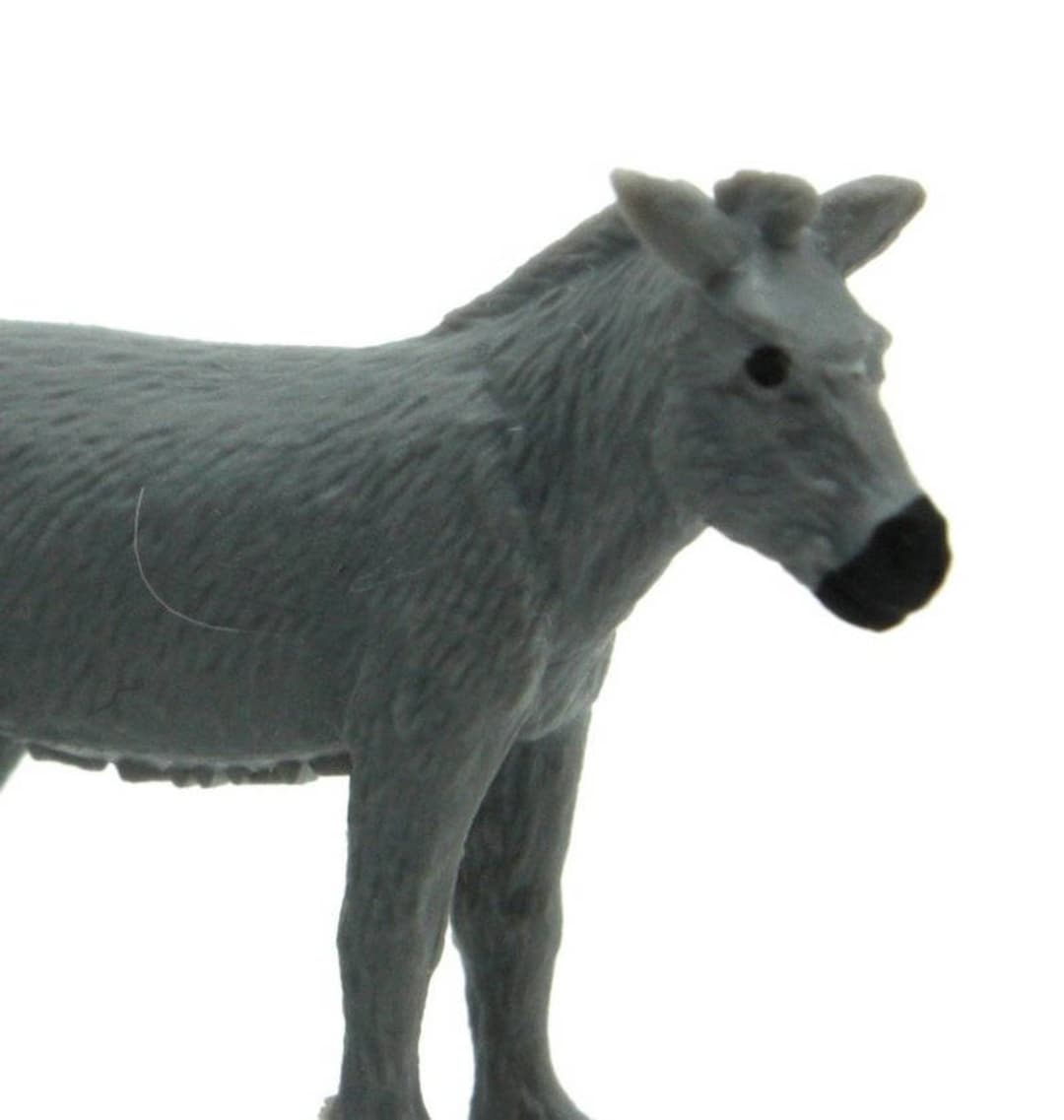 Hand Painted Soft Rubber Donkey Set of 4 | Diorama Farm Animals | Craft ...