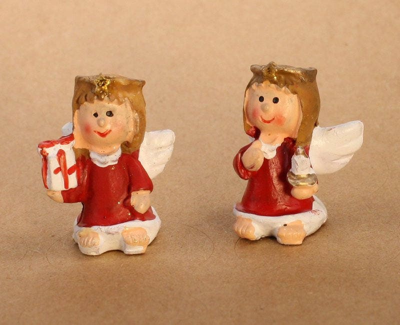 Angels Little Red Too Cute Set of 4 | Dollhouse Miniature | Christmas ...