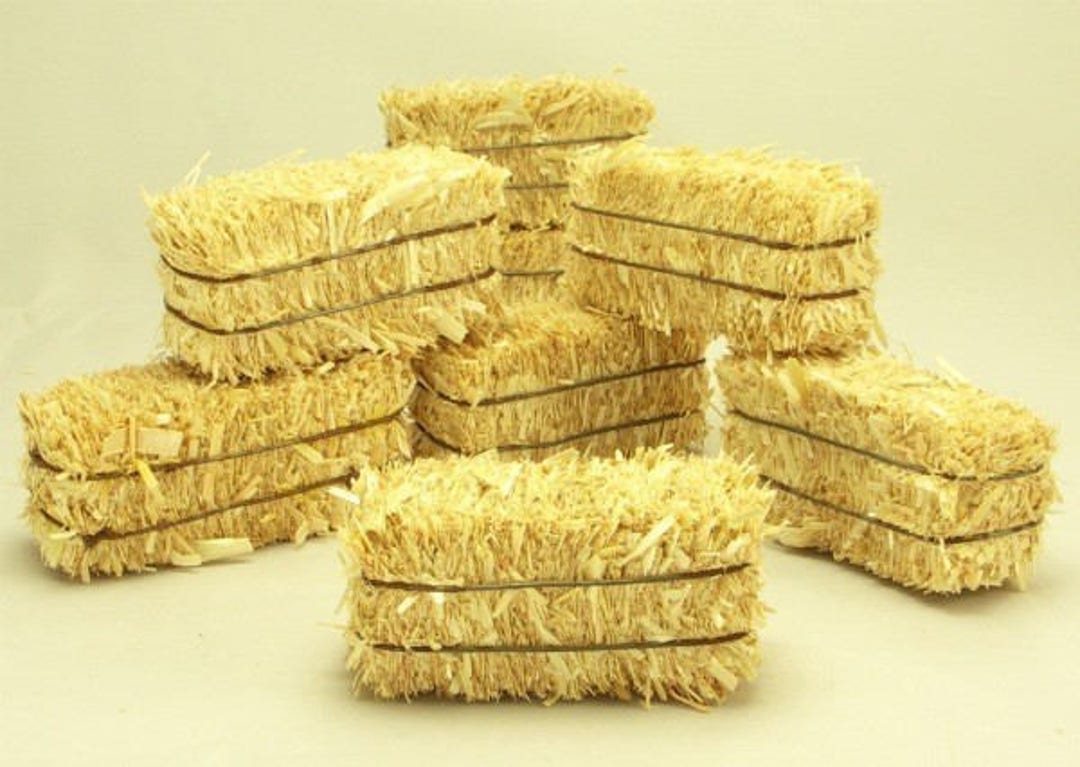 Miniature Hay Bales Set of 6 Farm Themed Birthday Miniature Project ...