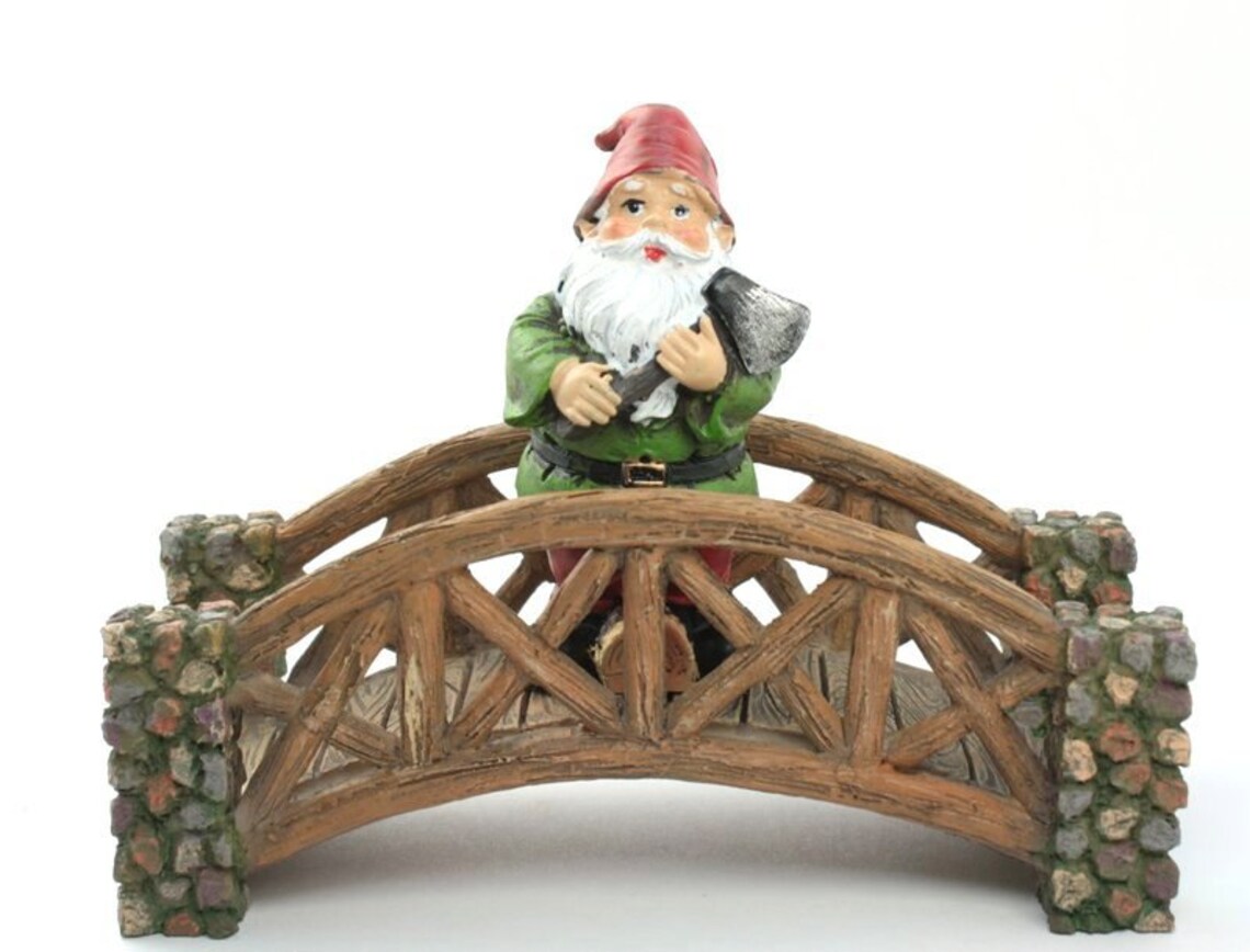 Bridge - Wooden - Fairy Garden - 5" Long Miniature Bridge Fairy Garden ...