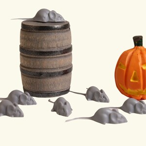 Tiny Micro Mice Miniature Set of 6 | Animals Miniature for Dollhouse ...