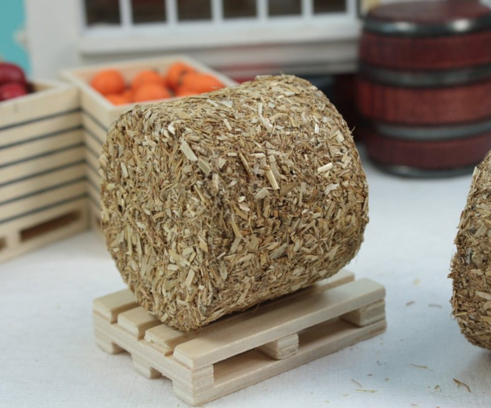 Round Hay Bales Set of 2 | Miniature Hay Bales 1:35 Scale | Craft ...