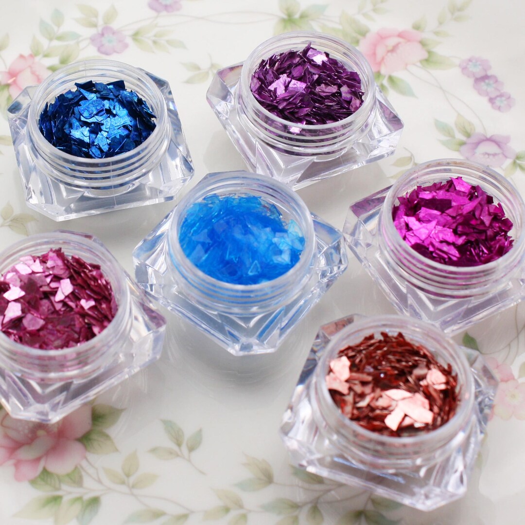 Super Shards - Pinks and Blues - 6 Shades of German Glass Glitters ...